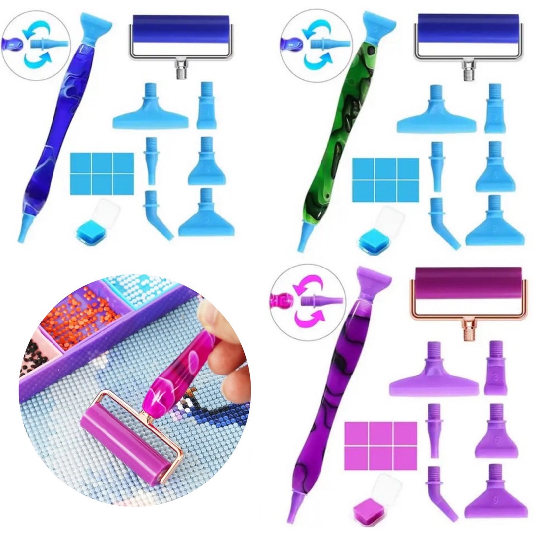 Multi Placer Diamond Painting Pens With 6 Screw in Plastic Drill Heads ...
