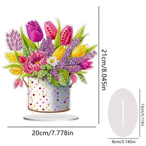 DIY Vibrant Spring Flower Bouquet Diamond Painting Kit Table Decor With ...