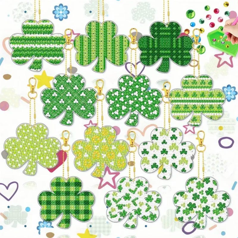 Lucky Shamrock Keyring - Etsy