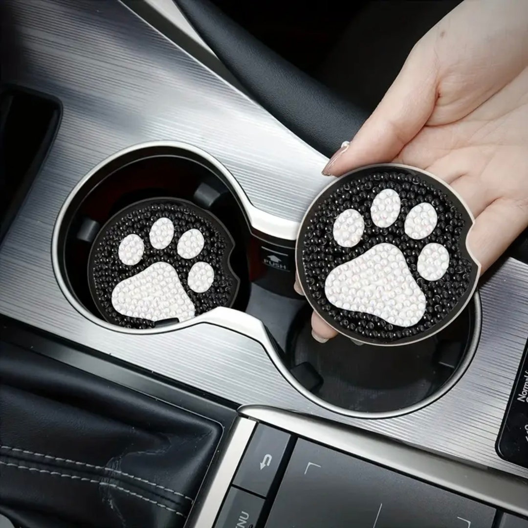 DIY 2 Paw Print Car Coasters, A Fun Diamond Painting Kit, Perfect for ...