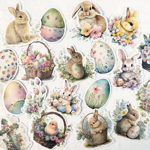 Easter Stickers - Etsy