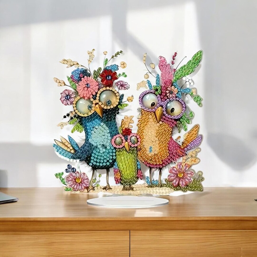 Funky Chickens Diamond Painting Kit With Tools and Rhinestones - DIY ...
