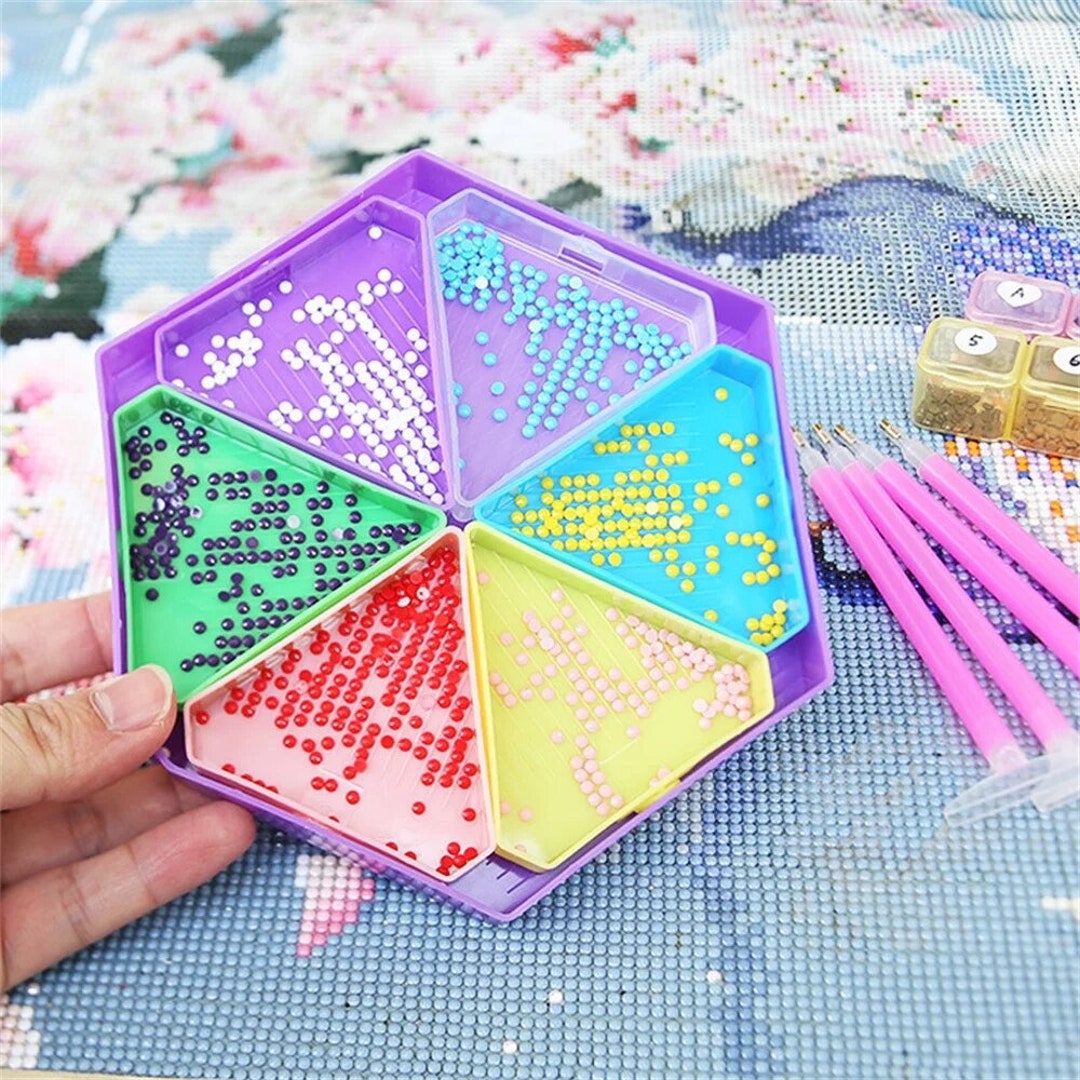 Hexagon 7 in 1 Diamond Painting Trays With Individual Spouts, Organize ...