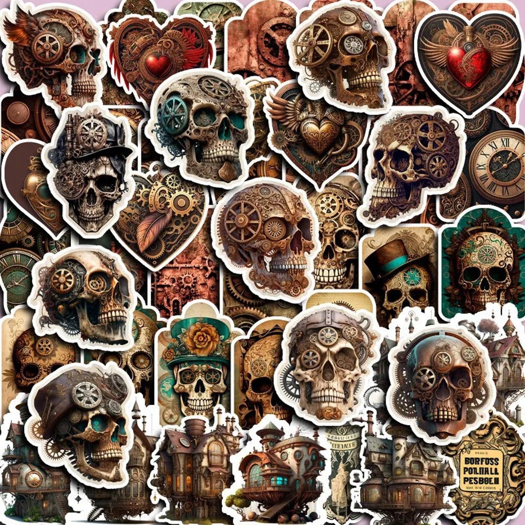 Clearance: 50 Unique Steampunk Skulls, Cog and Gears and Fantasy Homes ...
