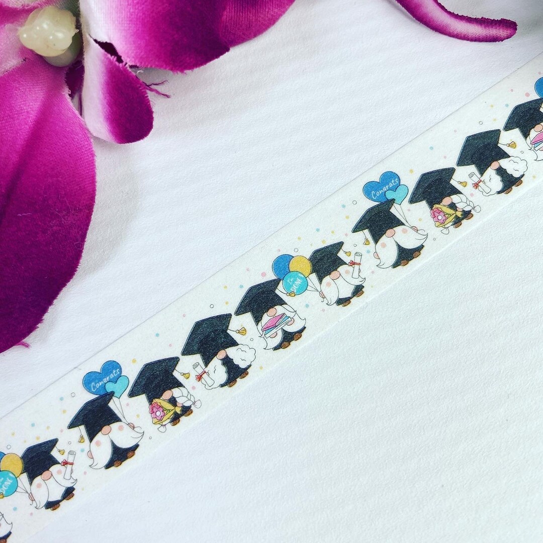 Washi Roll Sale: Gnome Graduation Caps Gowns Diplomas Washi - Etsy