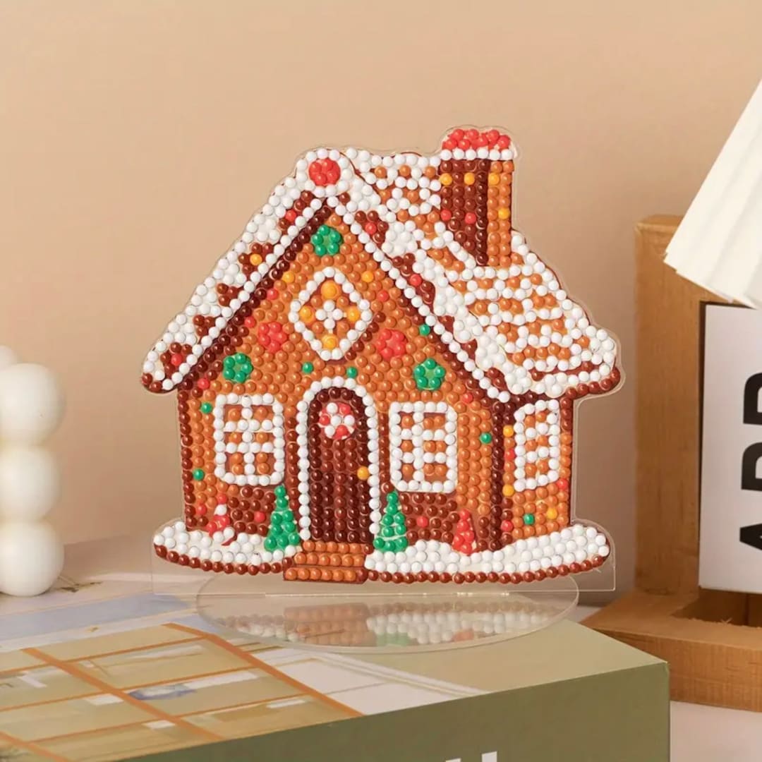 DIY Gingerbread House Kit With 3D Table Ornament Diamond Painting ...