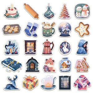 Flash Sale: 50 Cozy Winter Stickers With Winter Cabins & Holiday Cheer ...