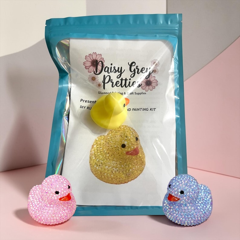 DIY Sparkly Rubber Ducky Kit – Custom Color Rhinestones (40+ Choices ...