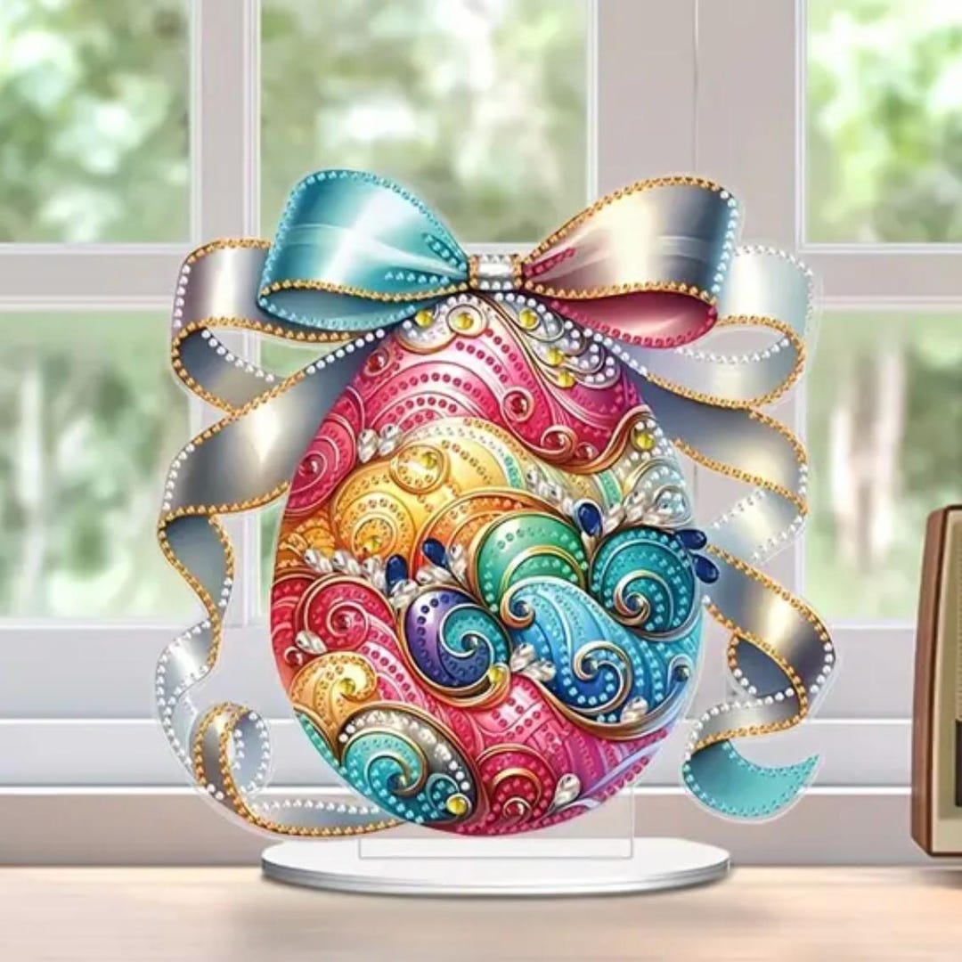 Colorful Easter Egg Diamond Painting Kit – DIY Single Sided Tabletop ...