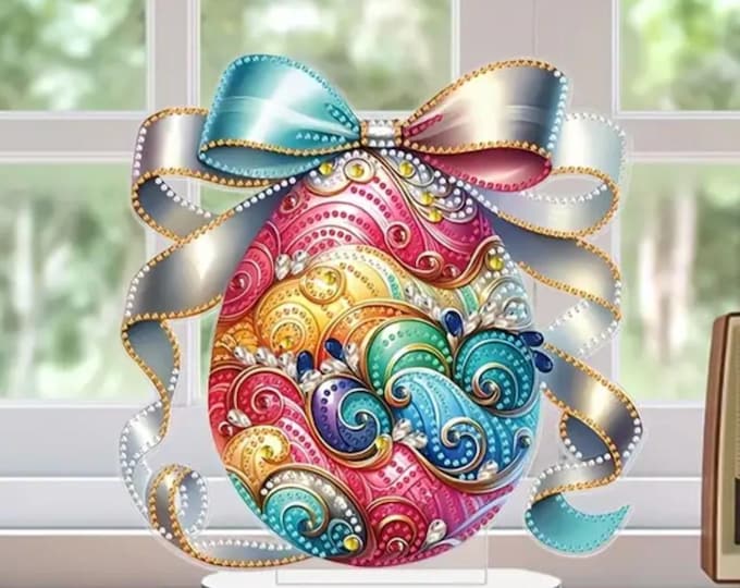 Colorful Easter Egg Diamond Painting Kit – DIY Single Sided Tabletop ...