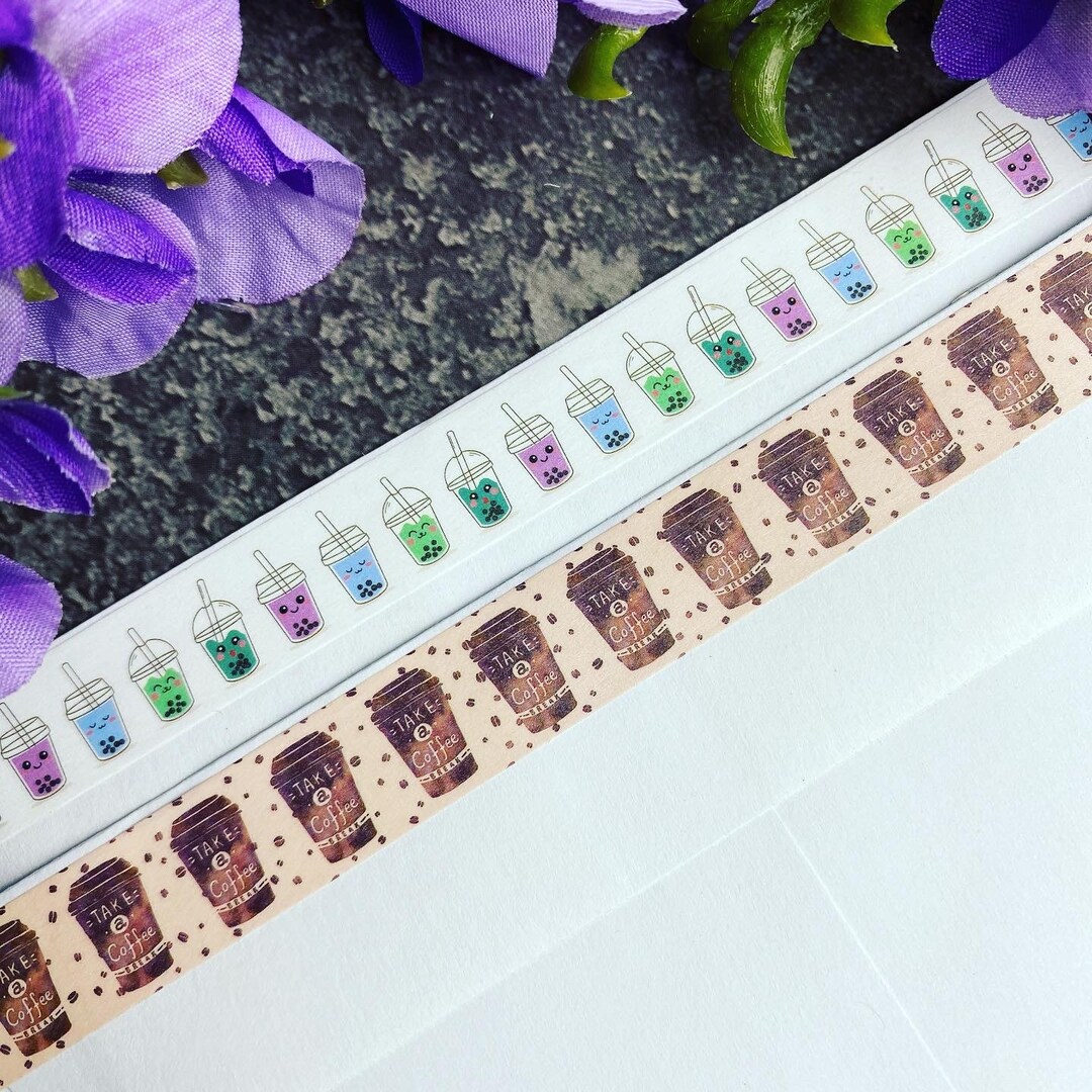 Boba Tea and Coffee Break, Washi Tape Rolls - Etsy