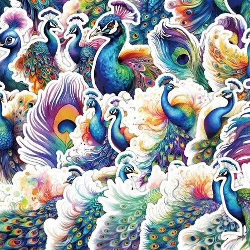 Peacock Stickers - Etsy