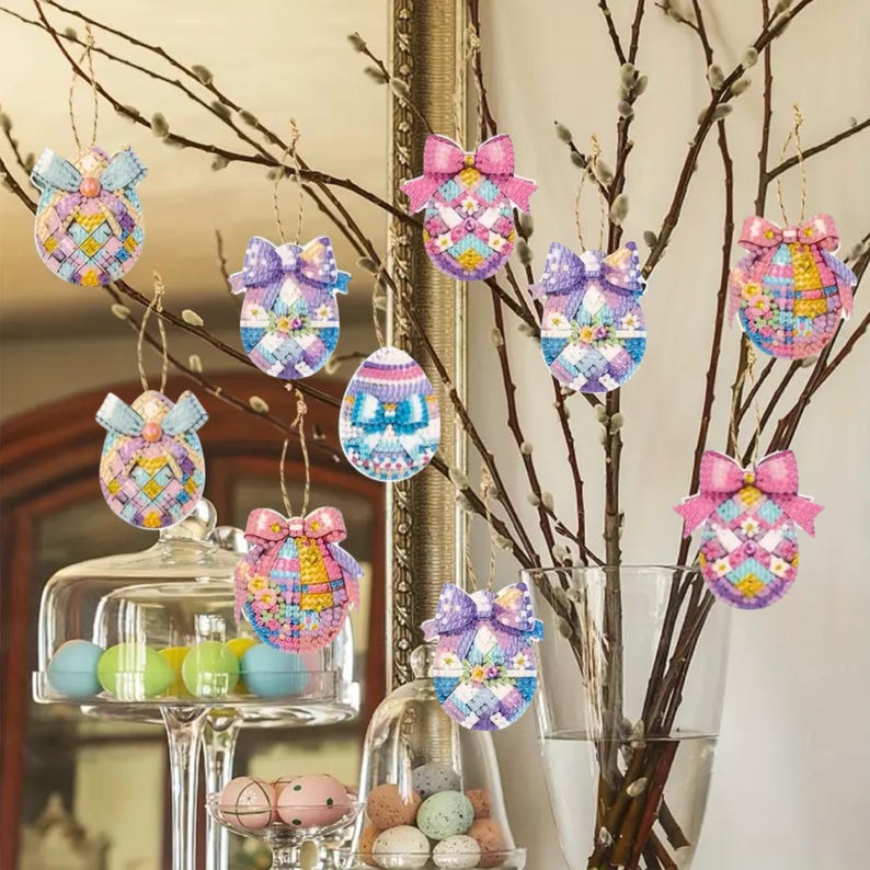 DIY 10 Double Sided Easter Egg Ornament Diamond Painting Kit - Etsy