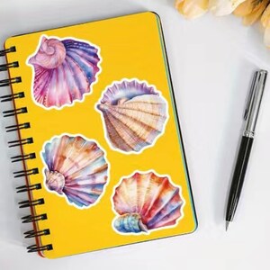 50 Dreamy Shell Stickers in Soft Pastels, High Quality Decal Craft ...