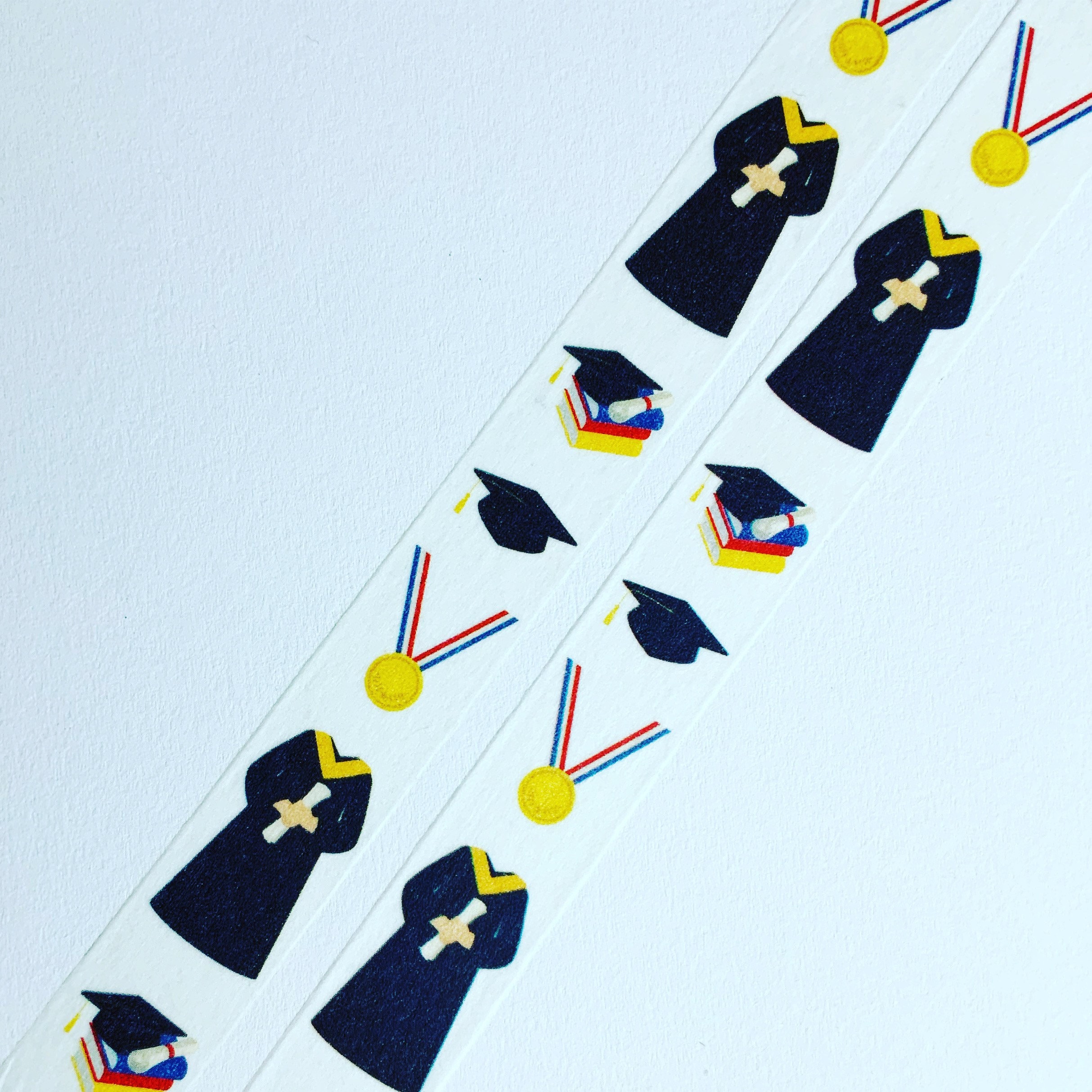 Graduation Caps Gowns Diplomas Washi Tape Sample Lengths | Etsy
