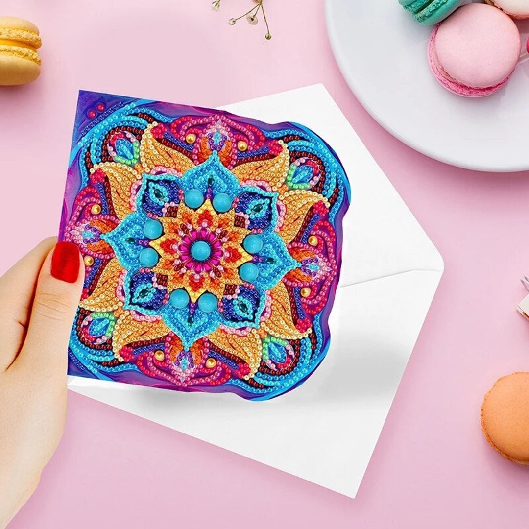 Create 8 Stunning Mandela Greeting Cards, DIY Diamond Painting Kit ...