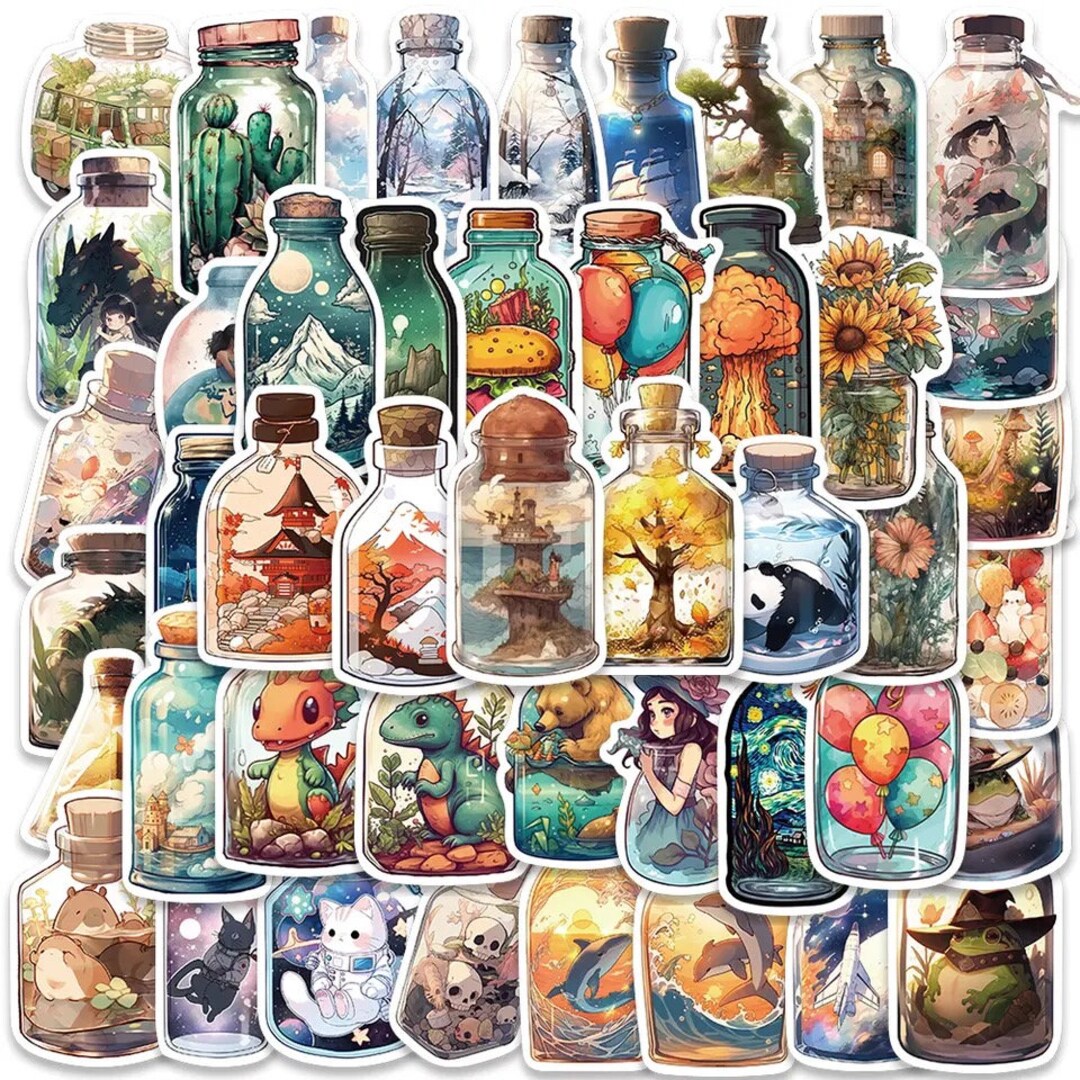 50 Animals and Nature Terrarium Stickers, High Quality Decal Craft ...