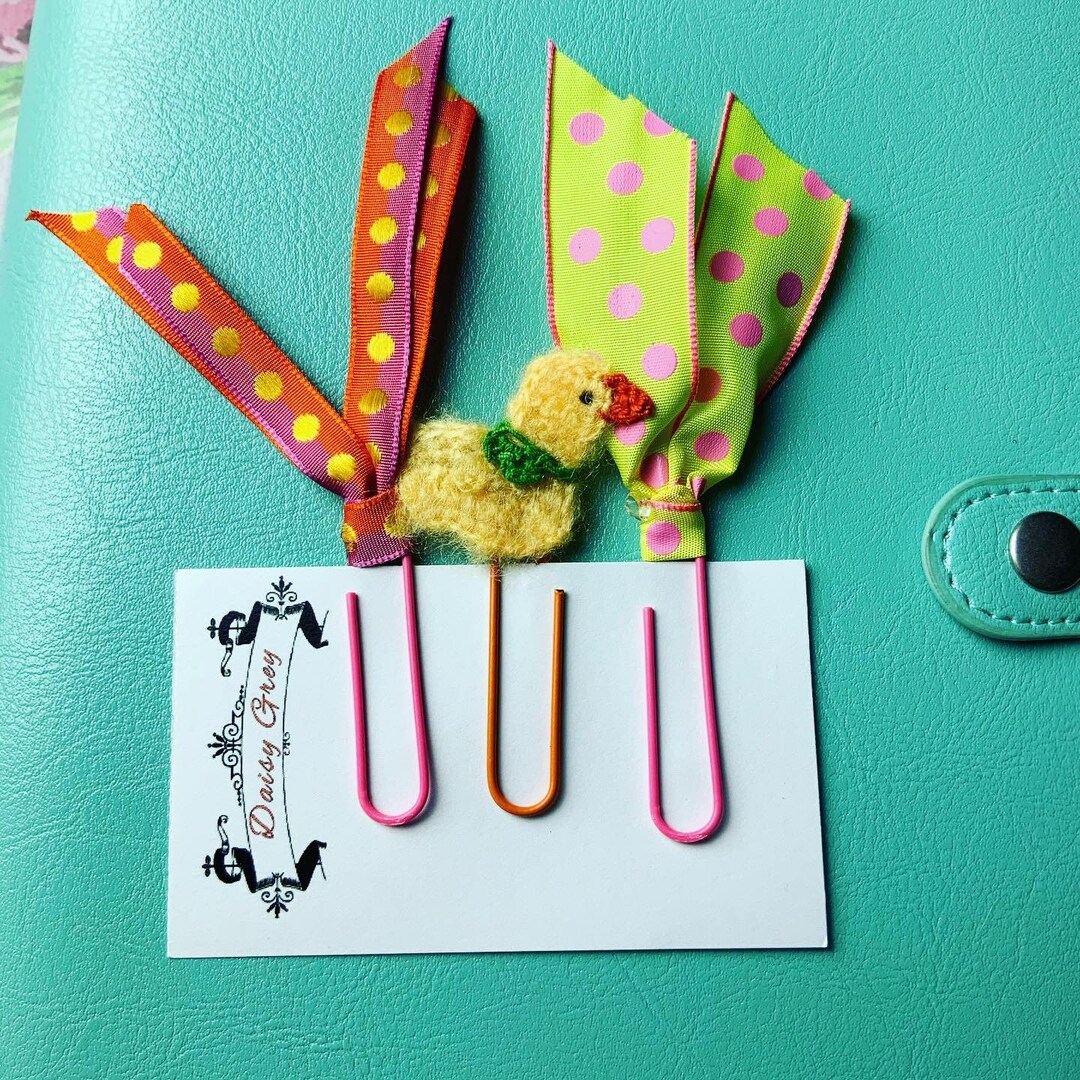 Adorable Duckie Coordinating Ribbons Perfect Paper Clips or - Etsy