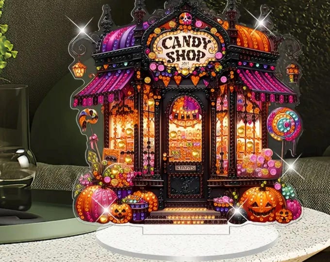 Trick or Treat Candy Storefront – DIY Diamond Painting Kit, Halloween ...