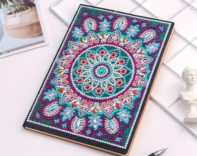 DIY A Stunning Mandela A5 Sketchbook/notebook, Diamond Painting Kit ...