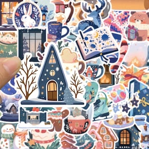Flash Sale: 50 Cozy Winter Stickers With Winter Cabins & Holiday Cheer ...