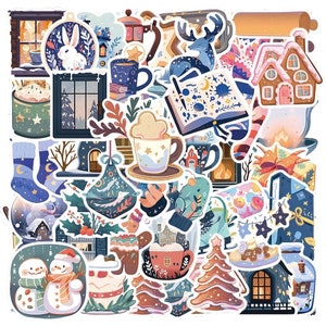 Flash Sale: 50 Cozy Winter Stickers With Winter Cabins & Holiday Cheer ...