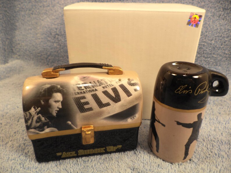 Elvis Presley Lunch Box and Thermos Salt and Pepper Shaker Set Vandor ...