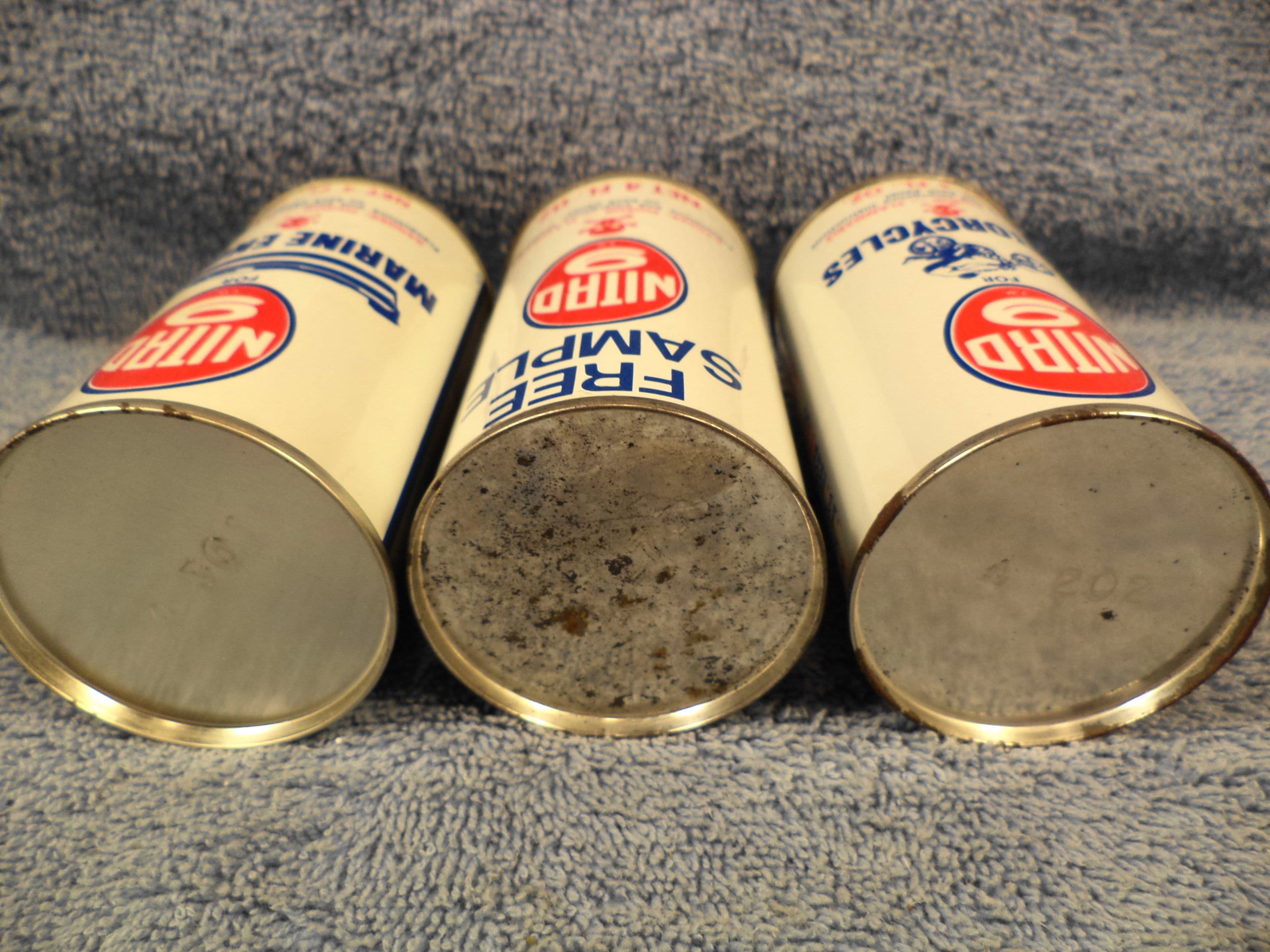 Nitro 9 Fuel Additive Cans Motorcycle Marine Free Sample Motor Oil Can ...