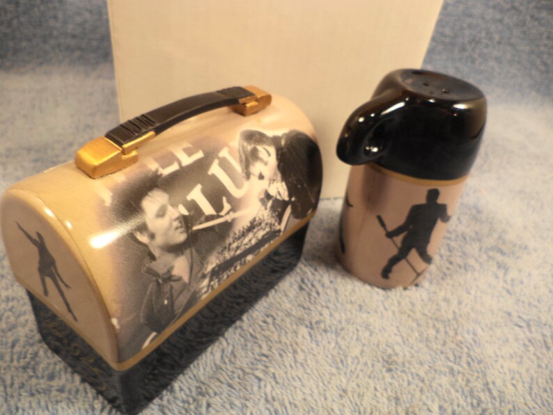 Elvis Presley Lunch Box and Thermos Salt and Pepper Shaker Set Vandor ...