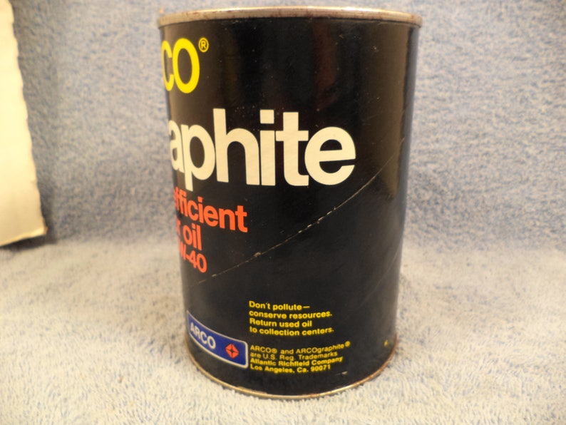 ARCO Graphite Motor Oil 1 Quart Motor Oil Can | Etsy