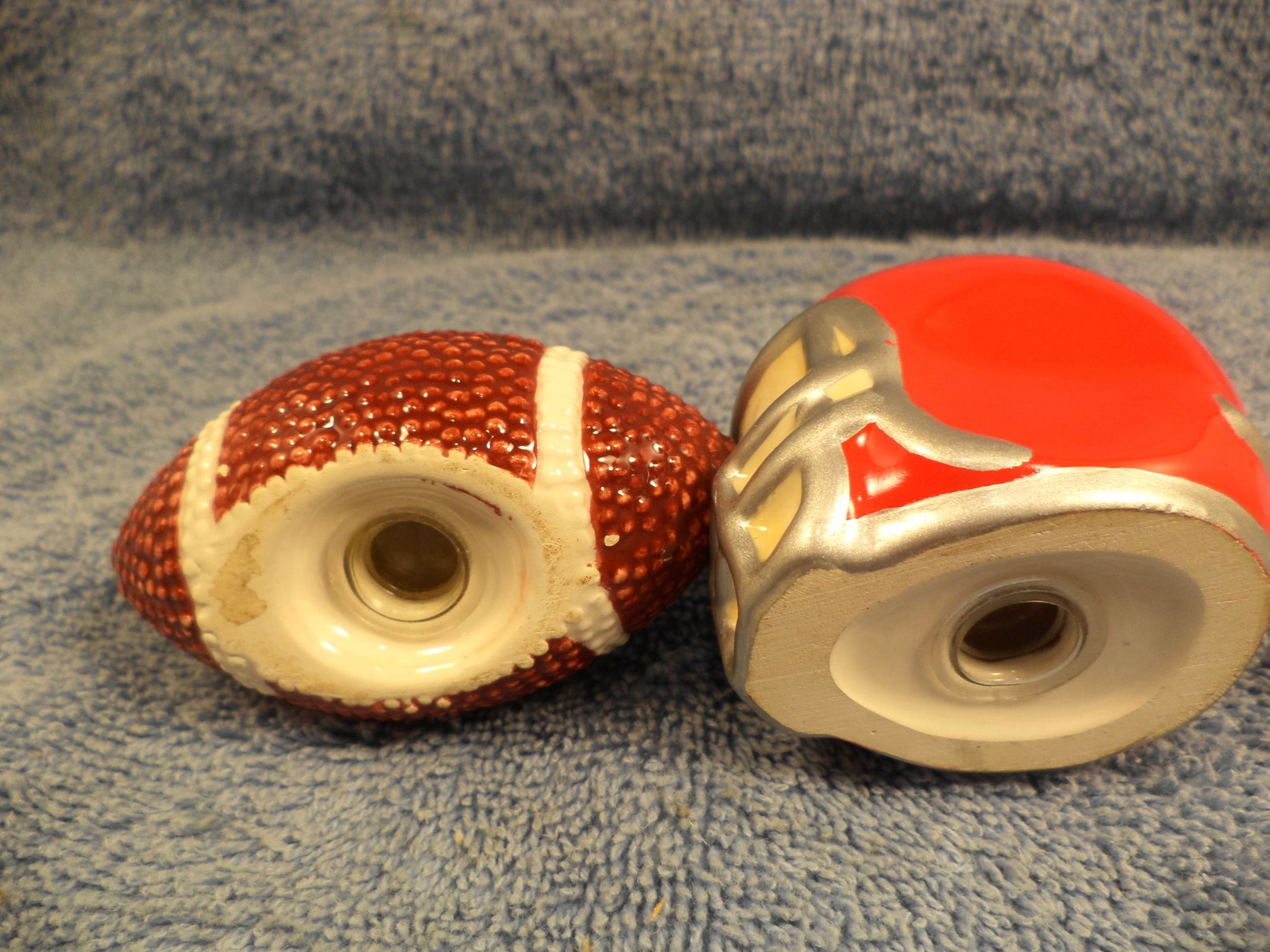 Football and Football Helmet Salt and Pepper Shaker Set - Etsy