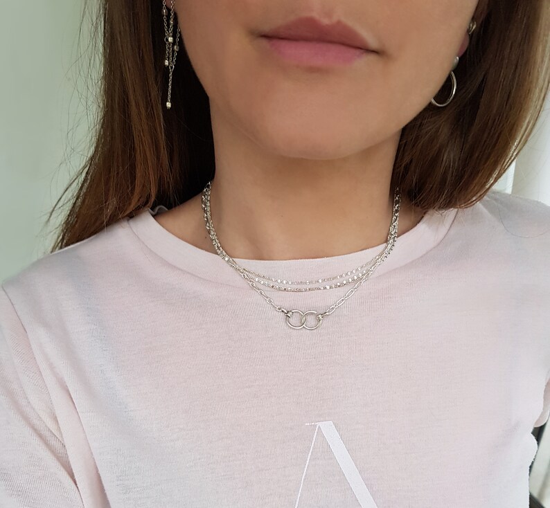 Silver Chunky Chain Necklace Chunky Choker Necklace Bold - Etsy