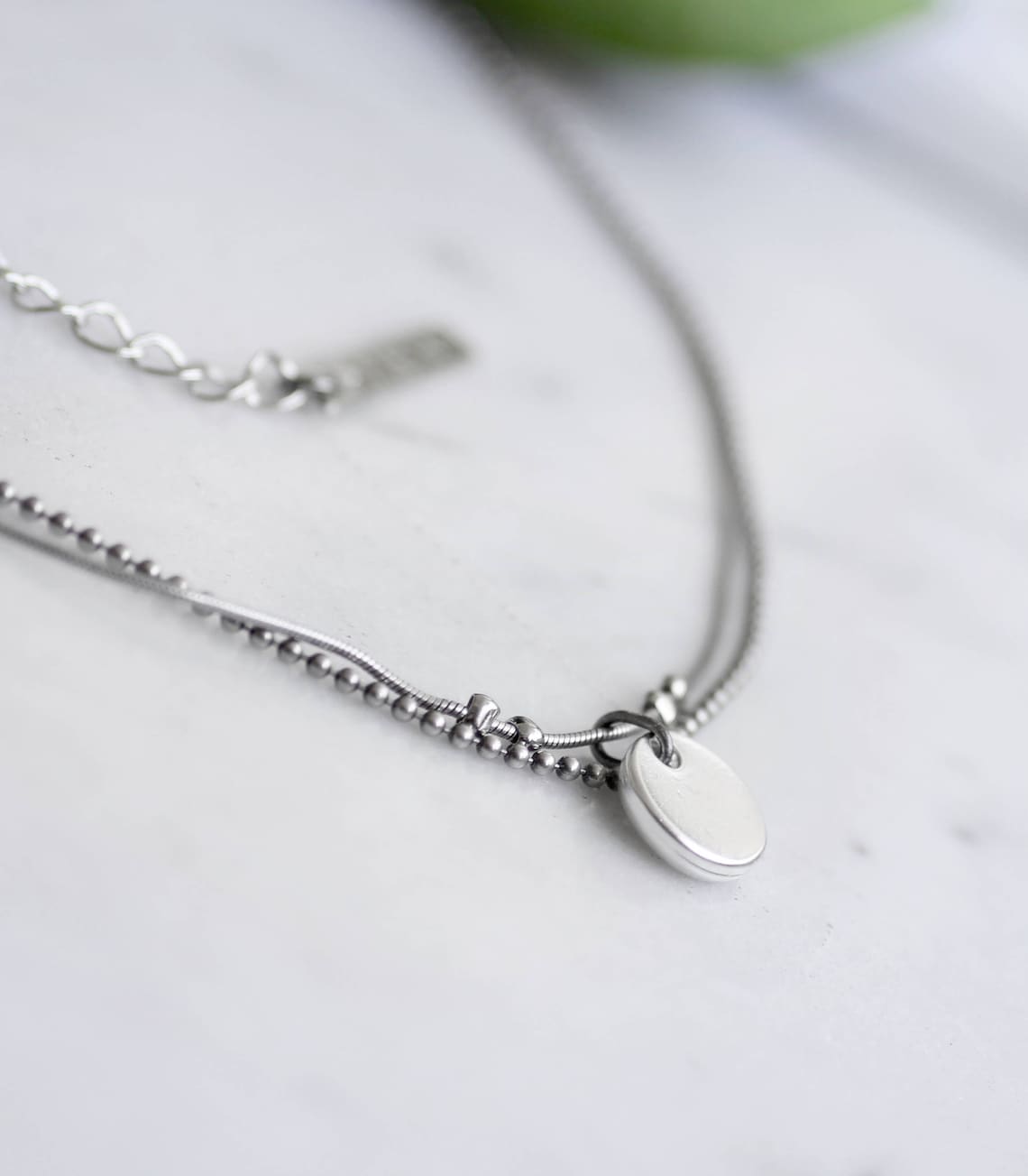 Double Chain Necklace Sterling Silver Necklace Chainmulti - Etsy