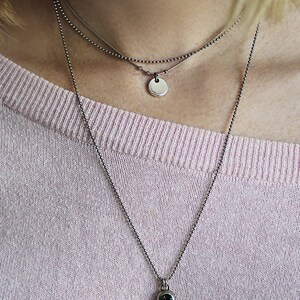 Double Chain Necklace, Sterling Silver Necklace Chain,multi Strand ...