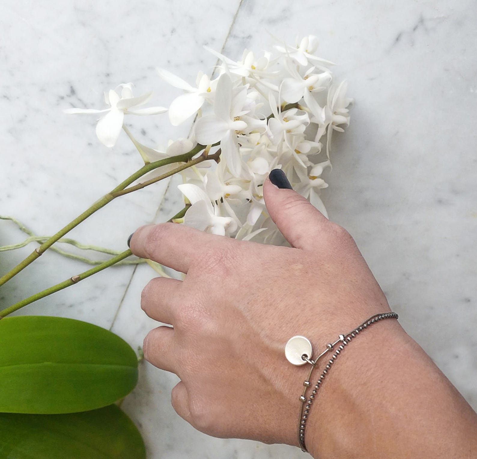 Layered Multi Strand Silver Bracelet With Charm in Sterling - Etsy