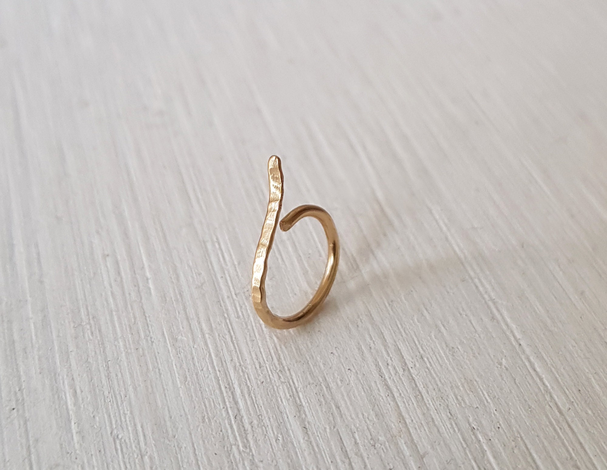14 K Solid Gold Cartilage Piercing Real Gold Helix Earring - Etsy