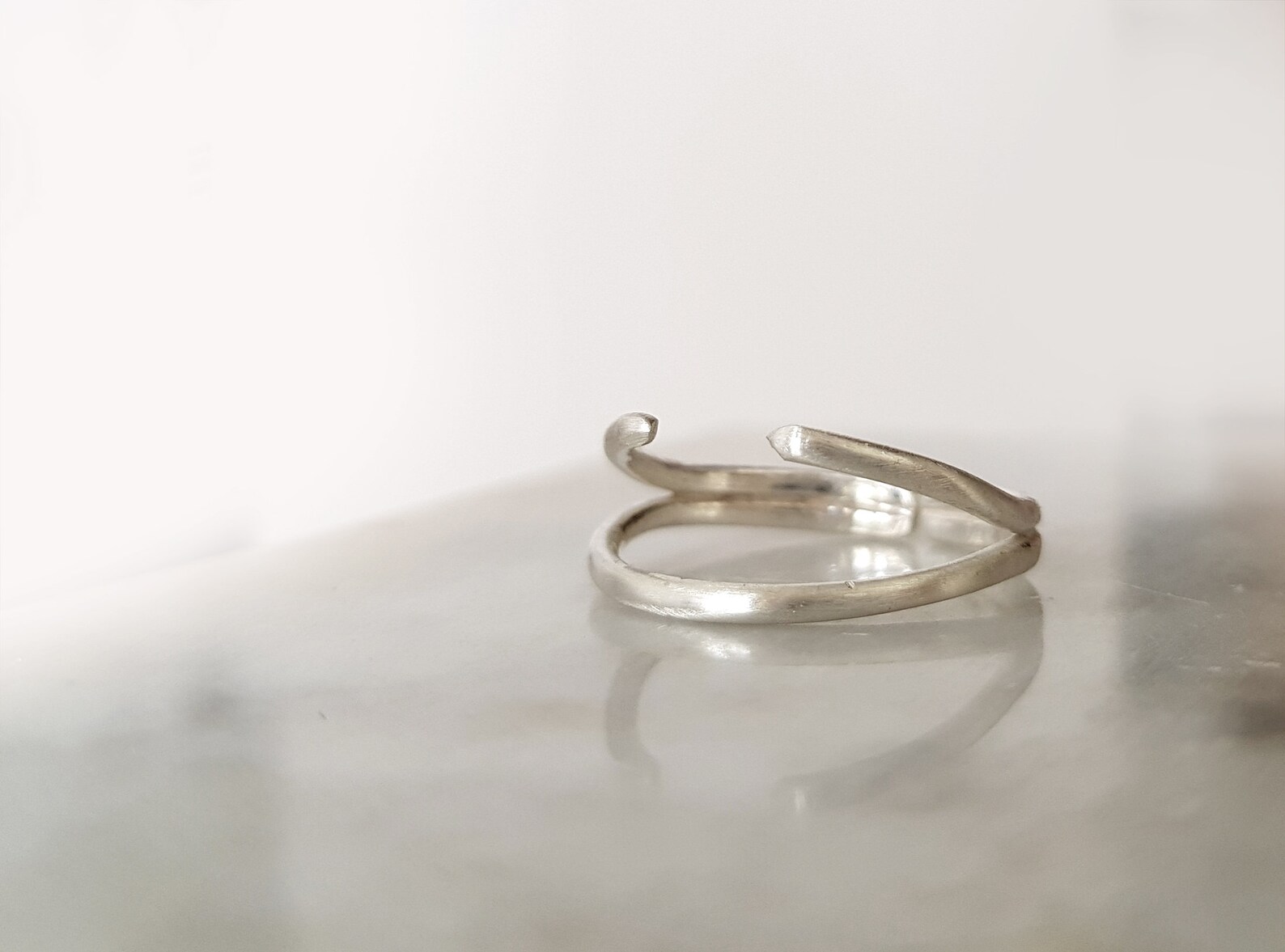 Double Open Ring Double Band Ring Sterling Silver Ring | Etsy