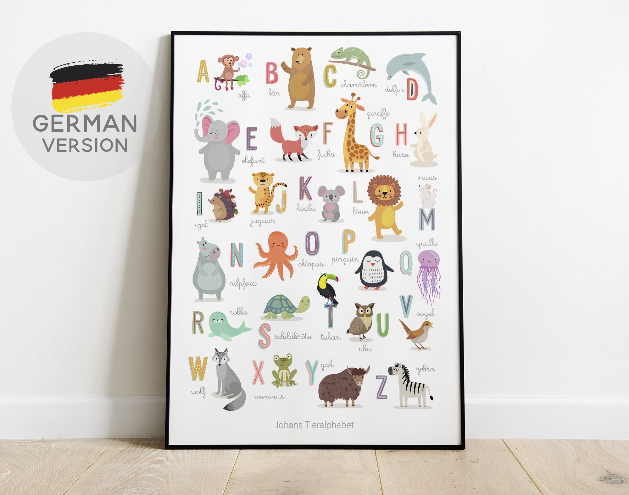 German Alphabet Poster