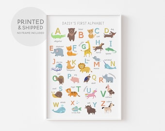 Personalised Animal Alphabet Print - Etsy