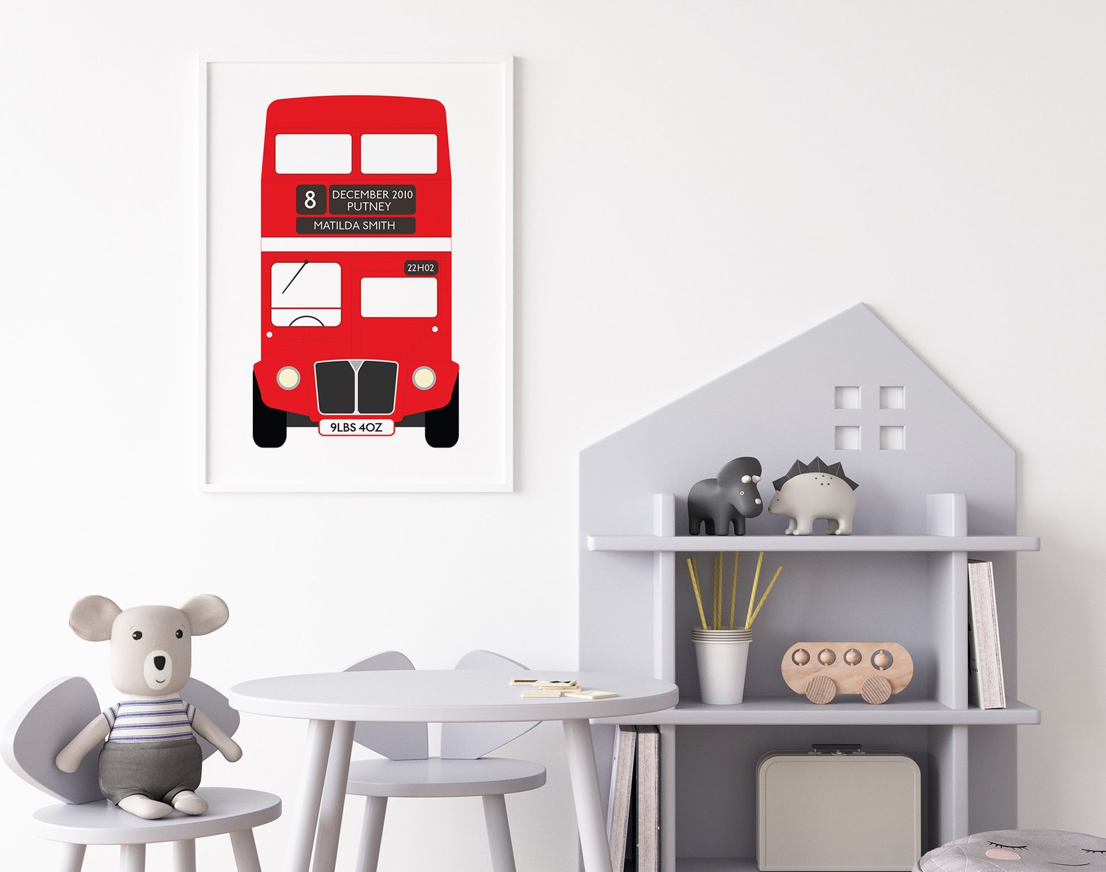 Personalised LONDON BUS Print Nursery Décor London Theme - Etsy