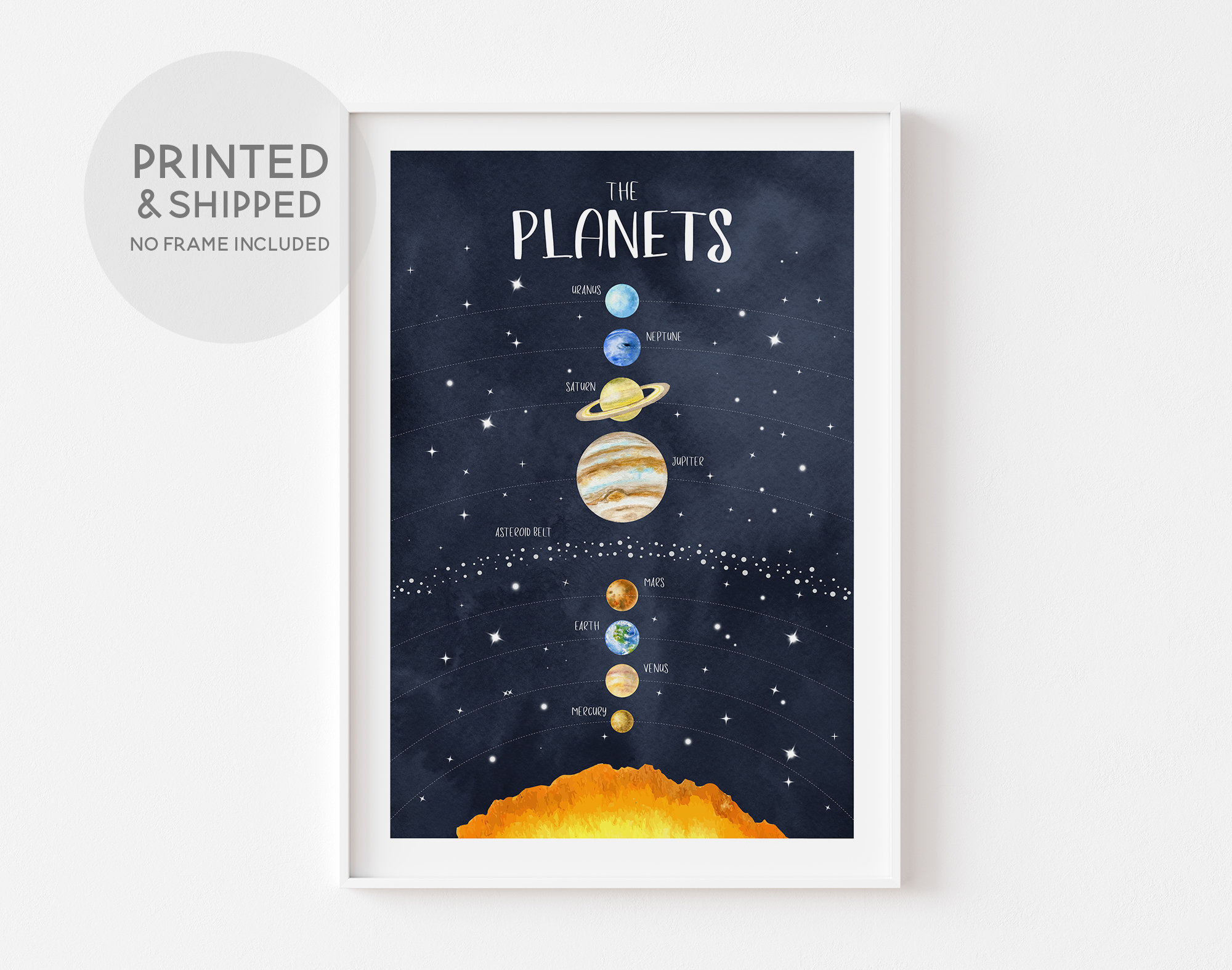 Solar System Poster Vertical