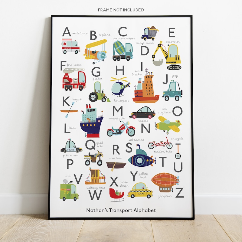 Transportation Alphabet - Etsy