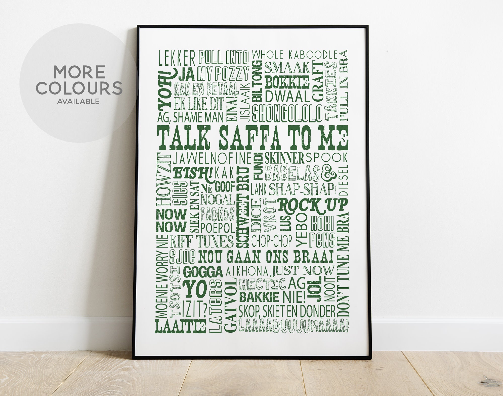 South African Words and Phrases Print SAFFA Slang Poster - Etsy UK