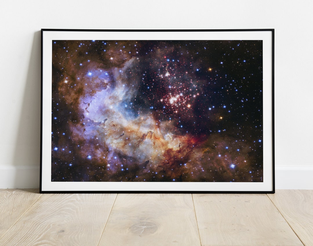 Star Cluster Space Print, Galaxy Wall Art, Astronomy Gift, Space Art ...