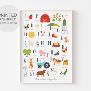 Farm Alphabet Print Personalised Farm ABC ABC Poster - Etsy
