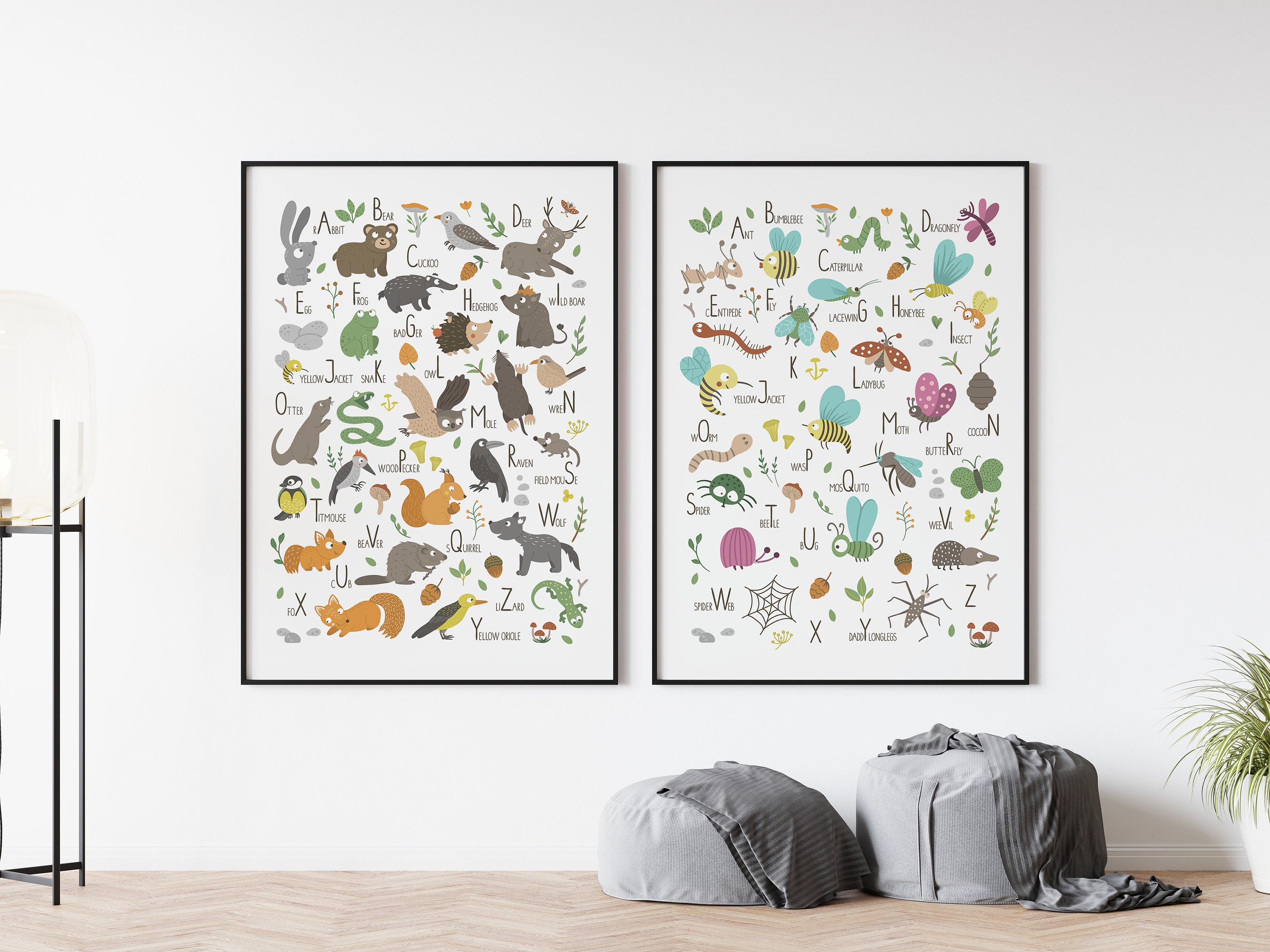 MINI BEAST Alphabet Insect Alphabet Print ABC Poster - Etsy UK