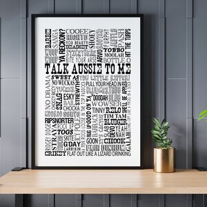 AUSTRALIAN Words and Phrases, Aussie Slang Print, Australian Gift Idea ...