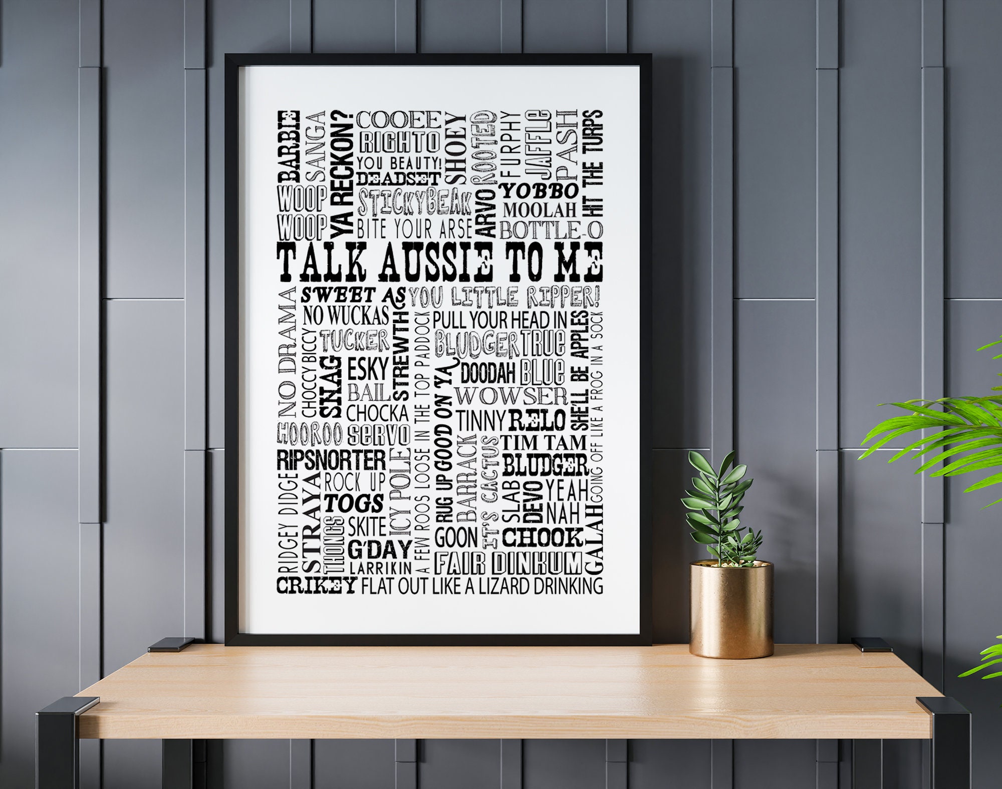 AUSTRALIAN Words and Phrases Aussie Slang Print Australian - Etsy