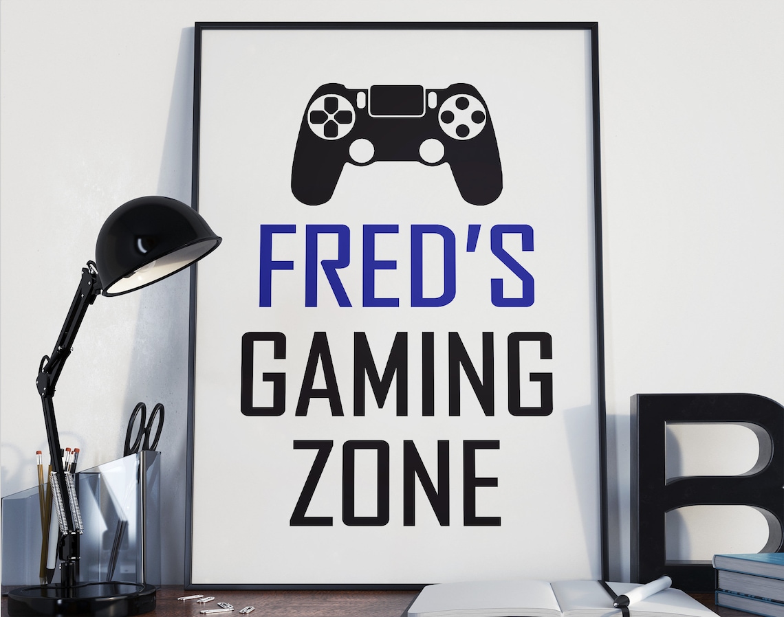 Personalised GAMING ZONE Wall Art Print Gaming Poster Gamer - Etsy