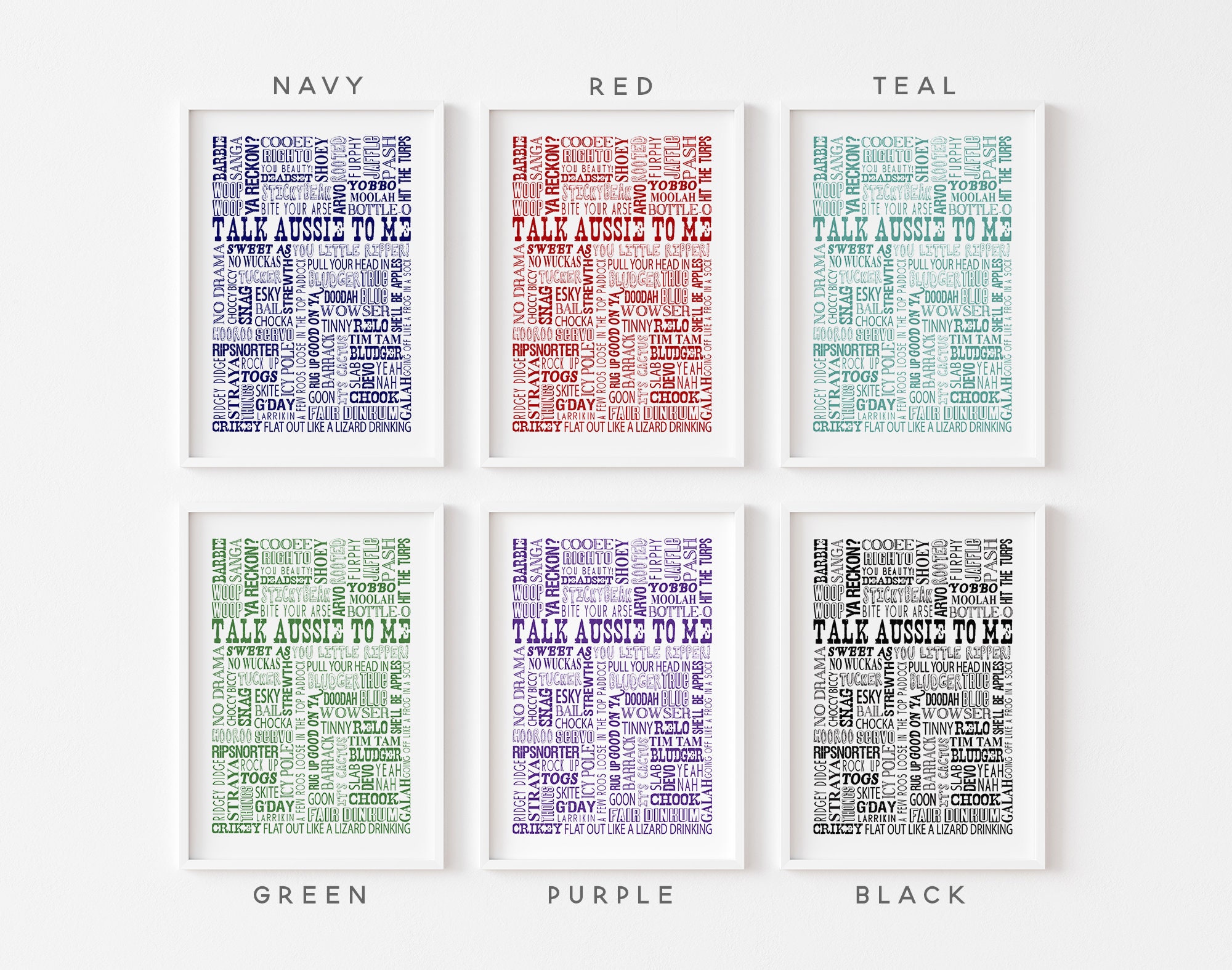 AUSTRALIAN Words and Phrases Aussie Slang Print Australian - Etsy